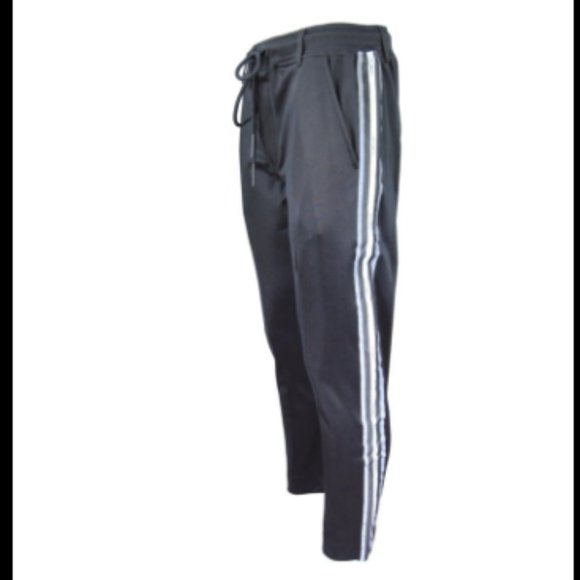 Diplomacy | Pants | Mens Black Diplomacy 3stripe Tapered Leg Running ...